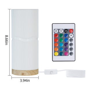 Art Deco 3D Printed Bedside Table Lamp - Bedroom & Nursery Night Light ...