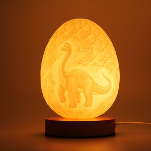 Personalized Gifts Dinosaur Egg Lamp Night Light Kids Bedside Dino Room ...