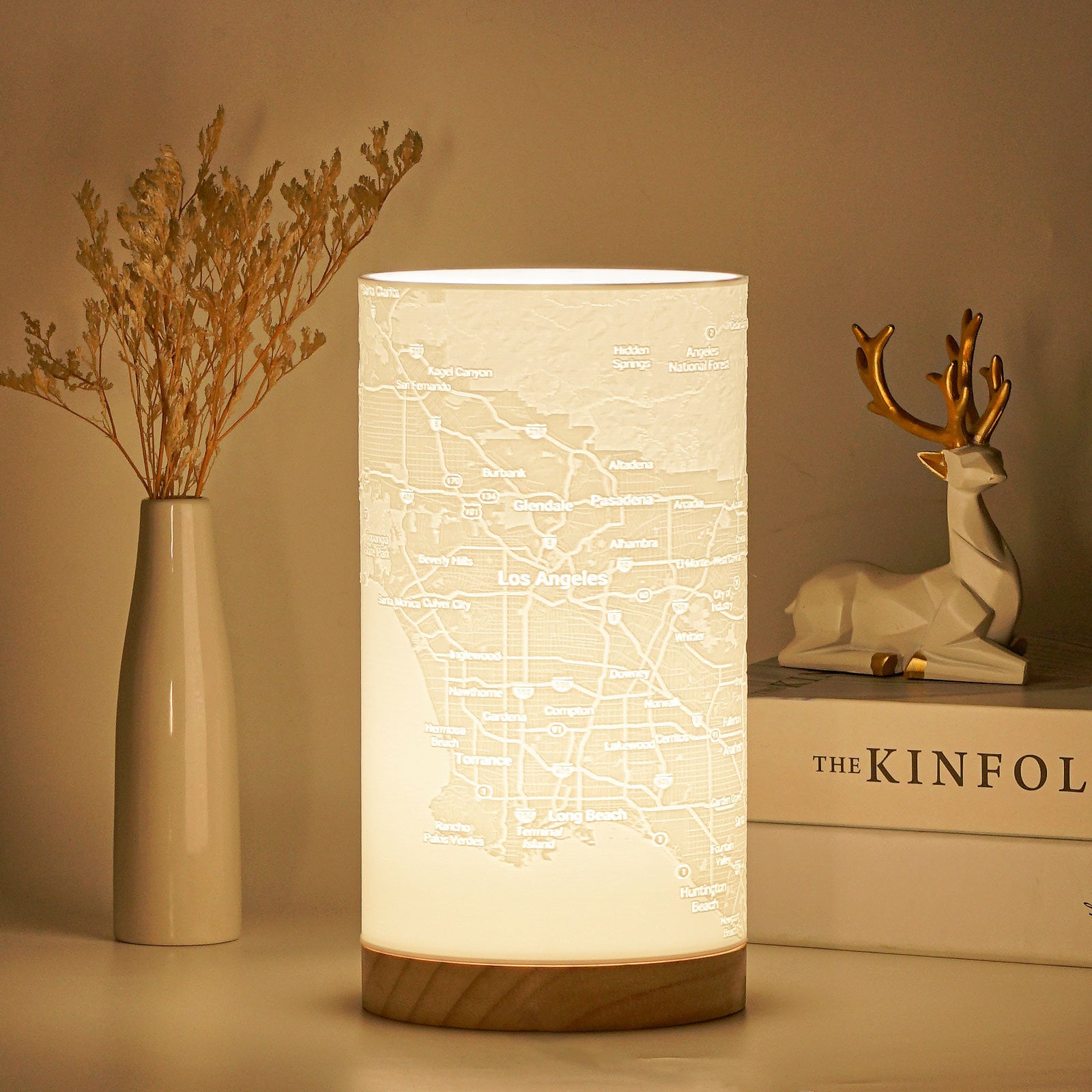 Personalized Gifts 3D Printed Map Bedside Table Lamp Eco-friendly ...
