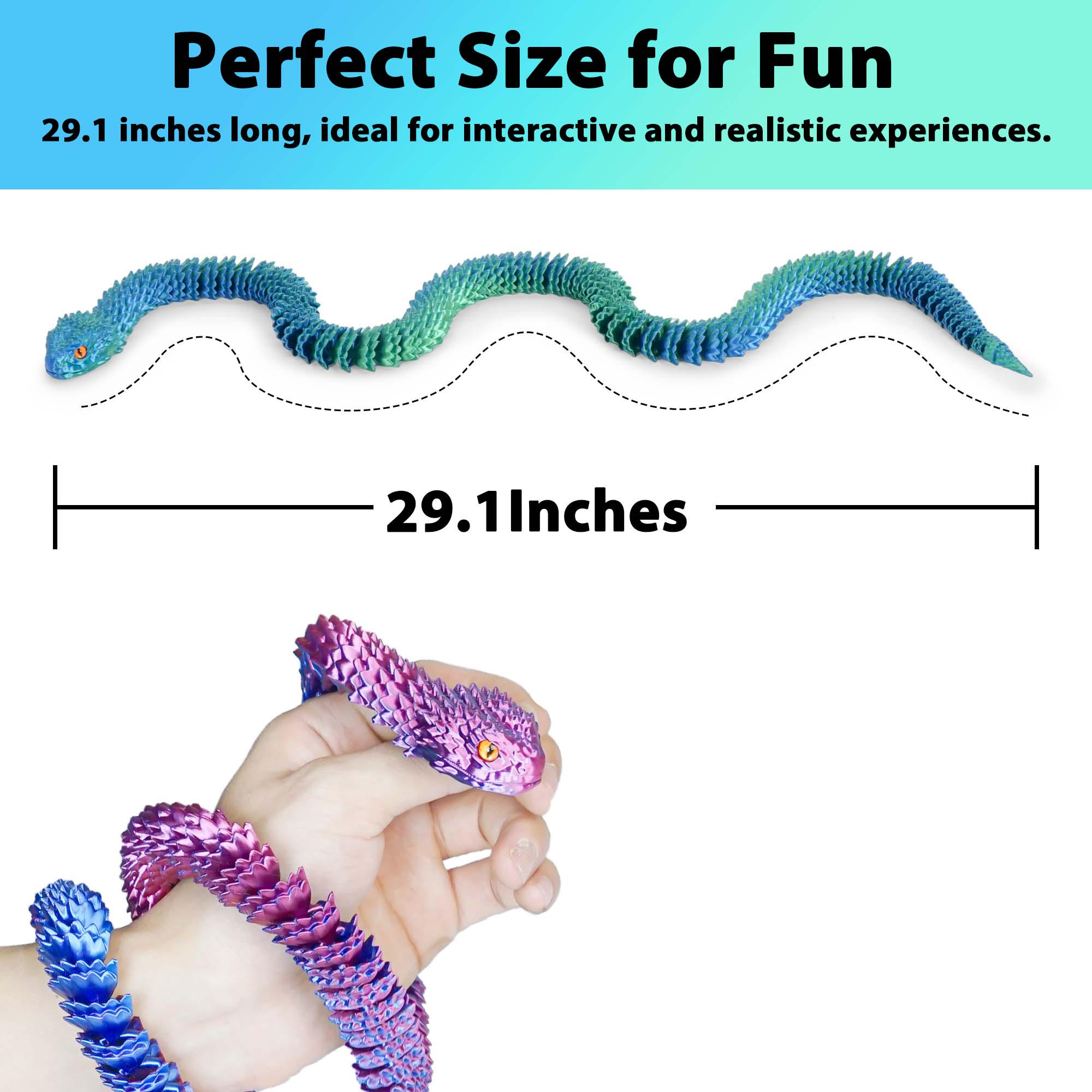 3D Printed Articulated Viper Snake – Fidget Toy Desk Decor - Etsy