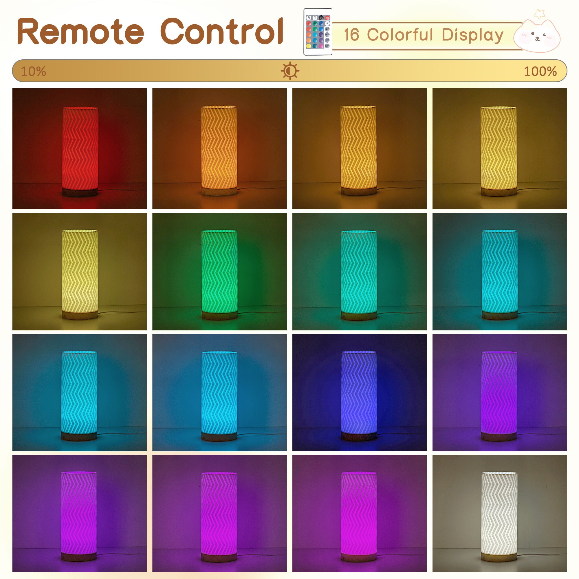 Unique 3D Printed Bedside Lamp Modern Art Deco Table Lamp, Cool and ...