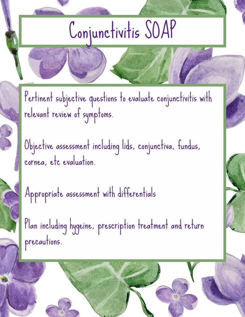 Conjunctivitis SOAP - Etsy