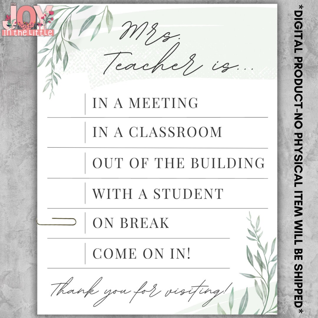 Printable Office Door Sign Out to Lunch Sign for Office Door Please Don ...