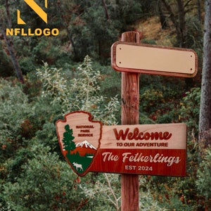 National Park Welcome Sign 3D, Personalized National Park Sign, Custom ...