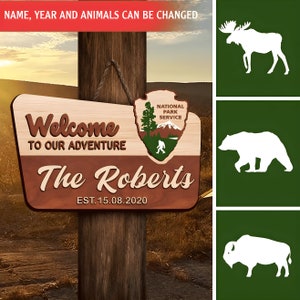 National Park Welcome Sign 3D Personalized National Park - Etsy