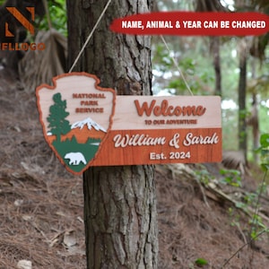 National Park Welcome Sign 3D, Personalized National Park Sign, Custom ...