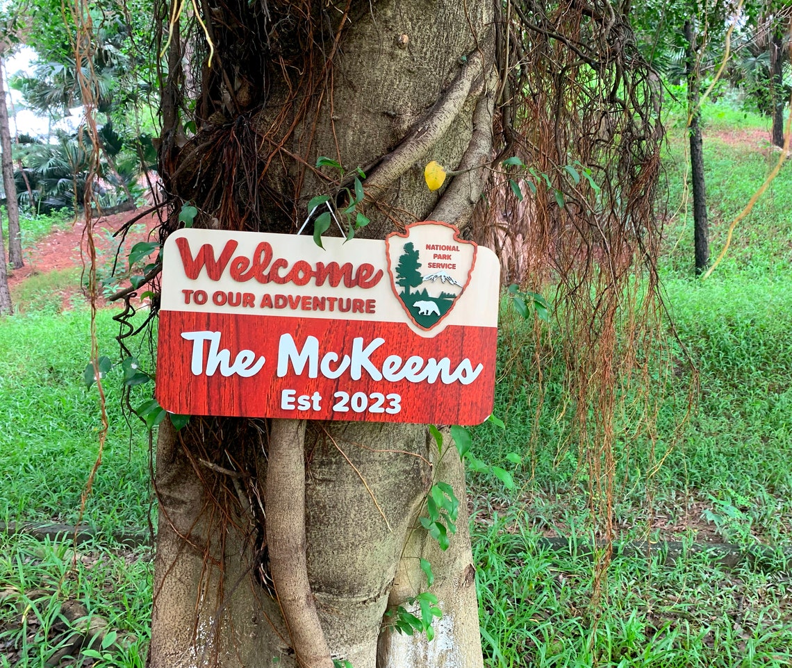 National Park Welcome Sign 3D Personalized National Park - Etsy