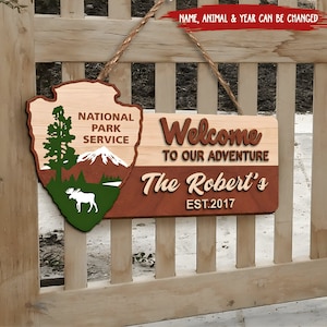 National Park Welcome Sign 3D Personalized National Park - Etsy