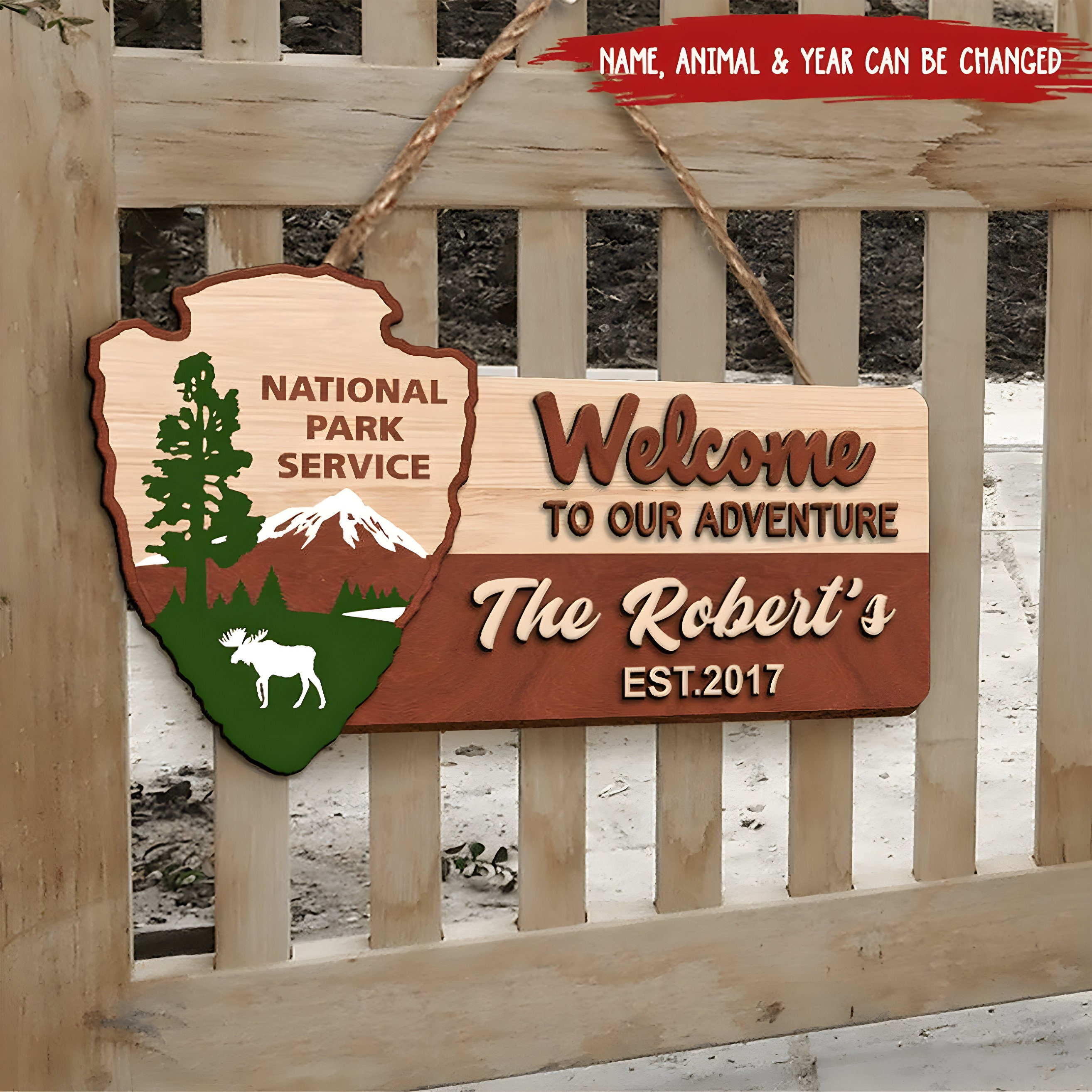 National Park Welcome Sign 3D, Personalized National Park Sign, Custom ...