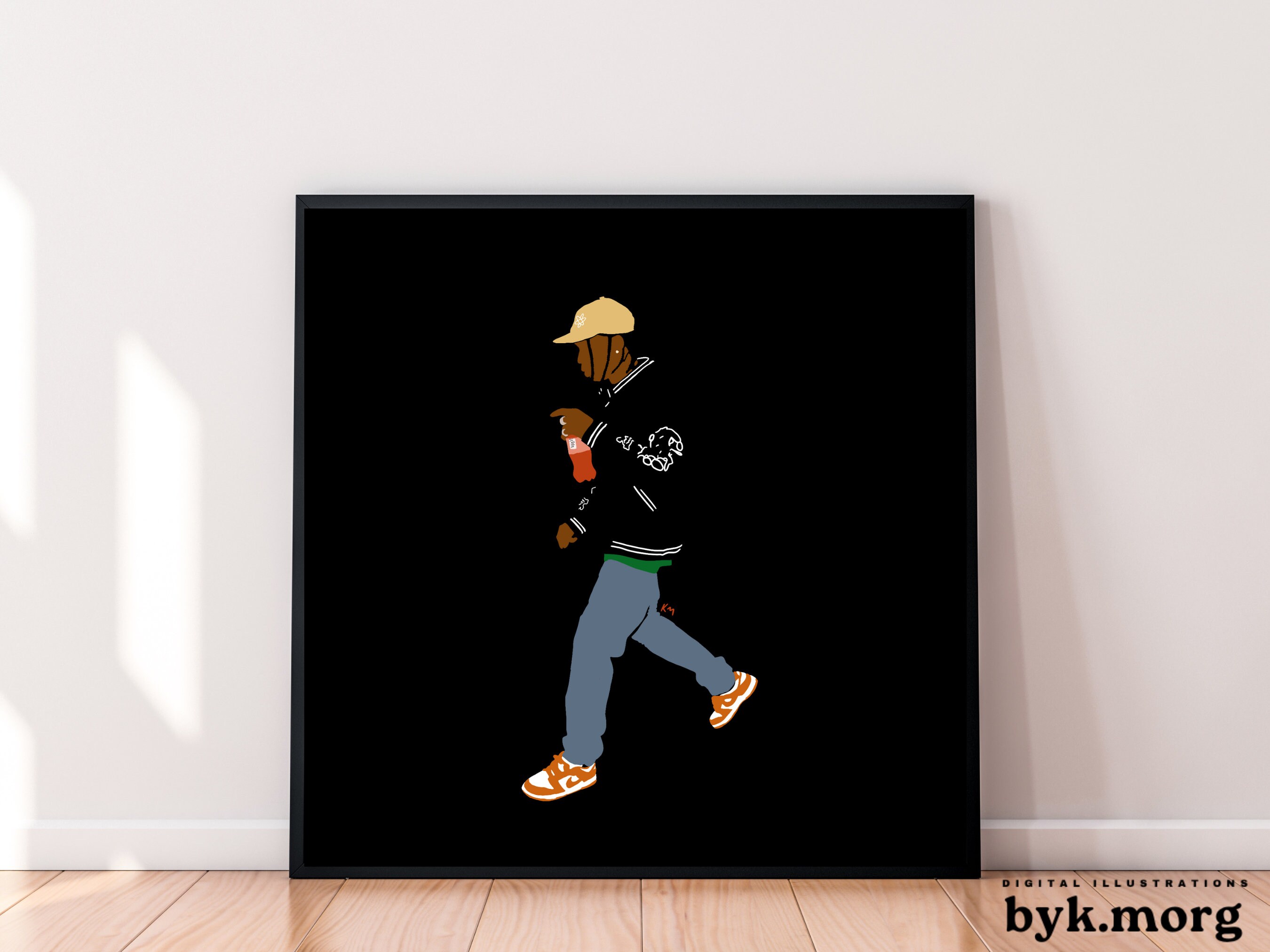 Travis Scott Illustration | Digital Art Print, Astroworld Prints ...