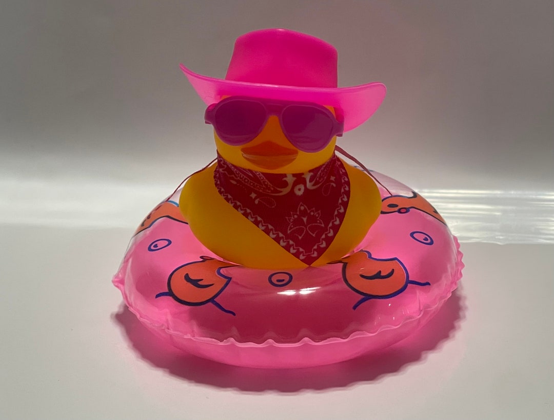 Rubber Duck Pink Floaty Sunglasses Ornament Decoration Gift Dashboard ...