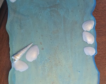 Handmade Seashell Tray, Coastal Decor, Seashell Decor, Shell Tray ...