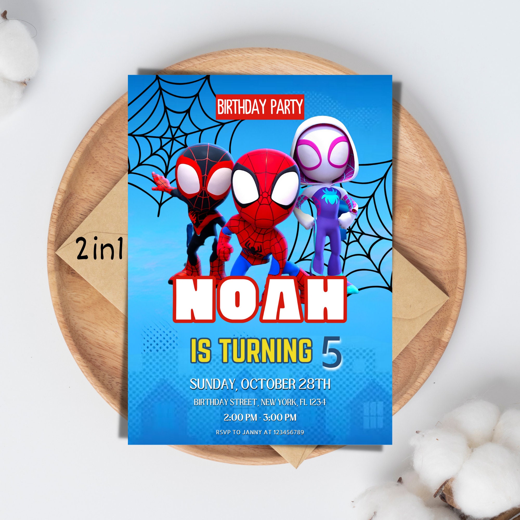 Editable Spidey Birthday Invitation Spidey and His Amazing Friends ...