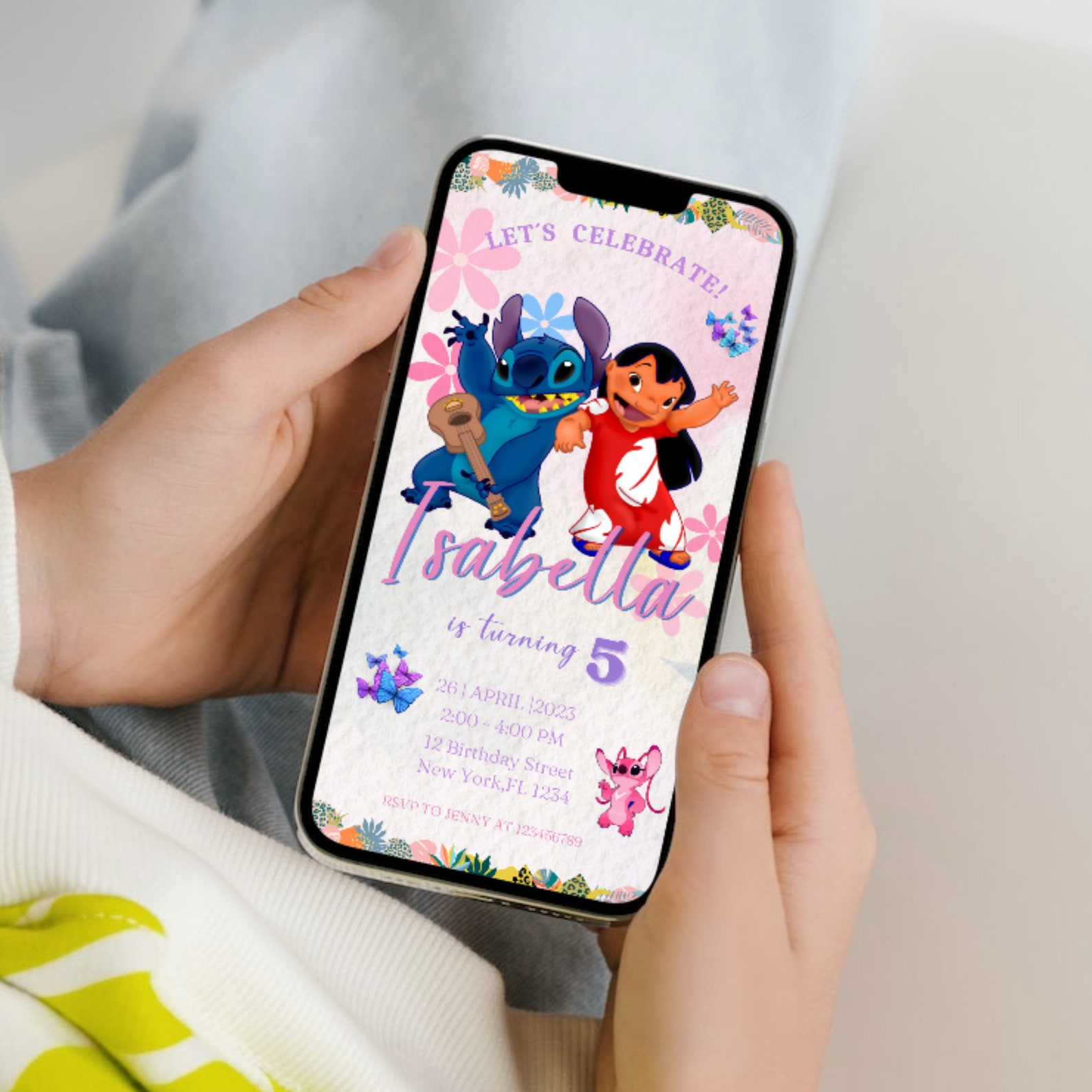 Stitch Birthday Invitation Template Stitch Invite Stitch Party Invite ...