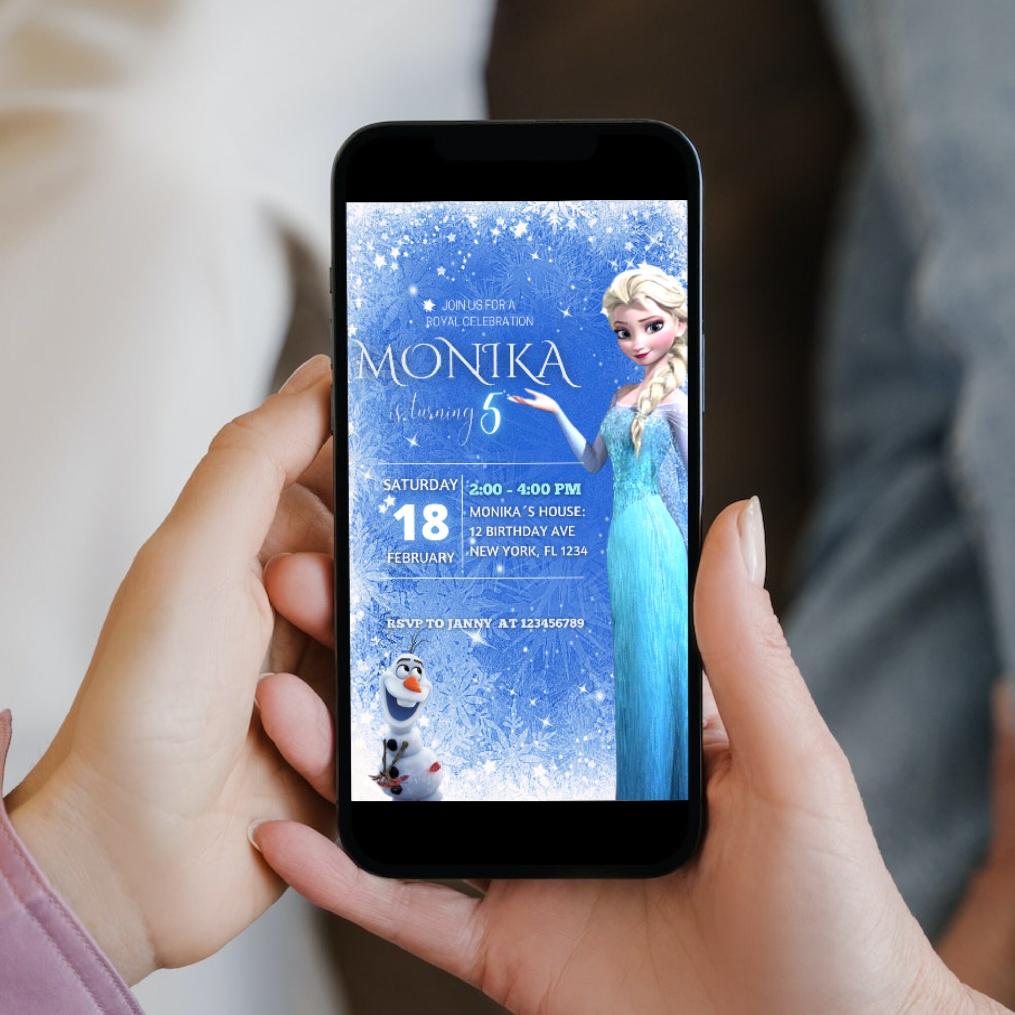 Editable Frozen Birthday Invitation Template Princess Elsa - Etsy