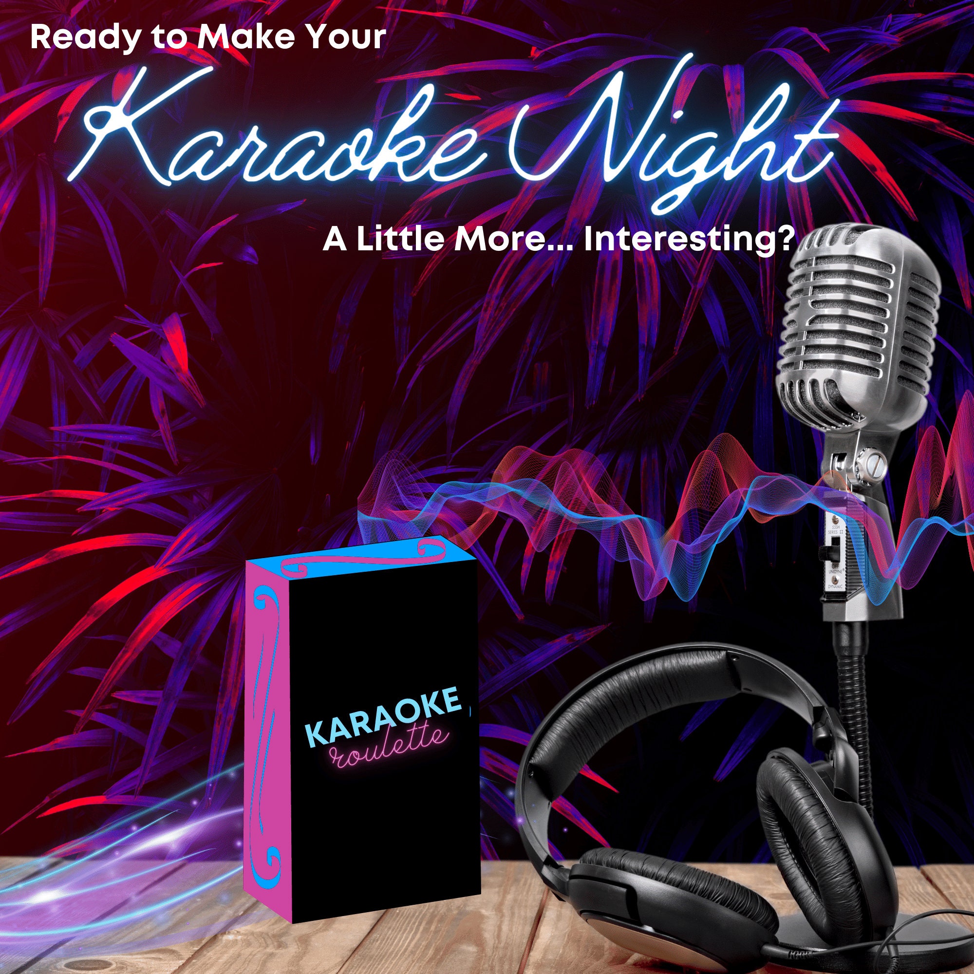 Karaoke Roulette Printable Card Deck Party Game - Instant Download - Card Decks Printable ...