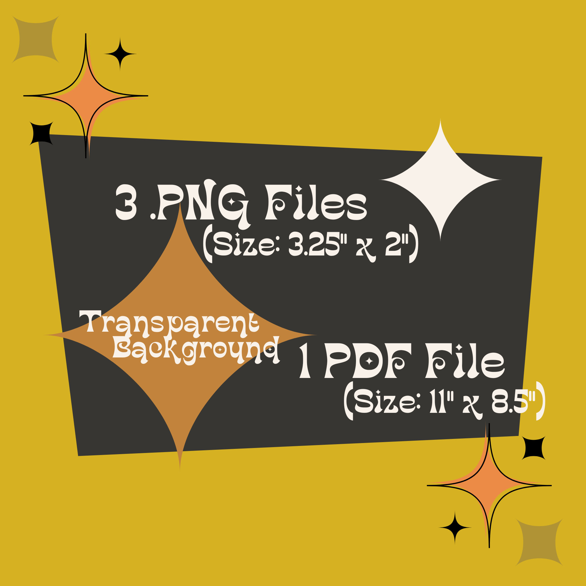 Mid-century Modern Printable Kitchen Labels Canister Labels Transparent ...