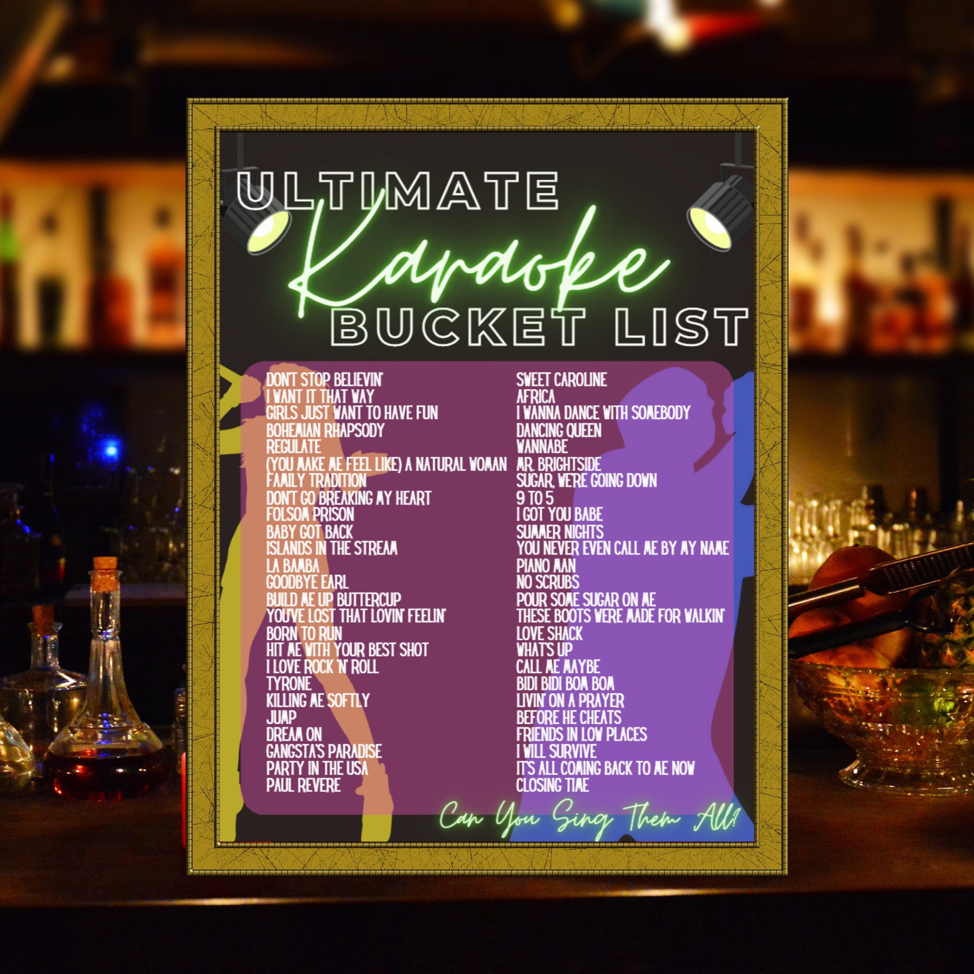 Karaoke Night Ultimate Bucket List Bundle! Are You a Karaoke King ...