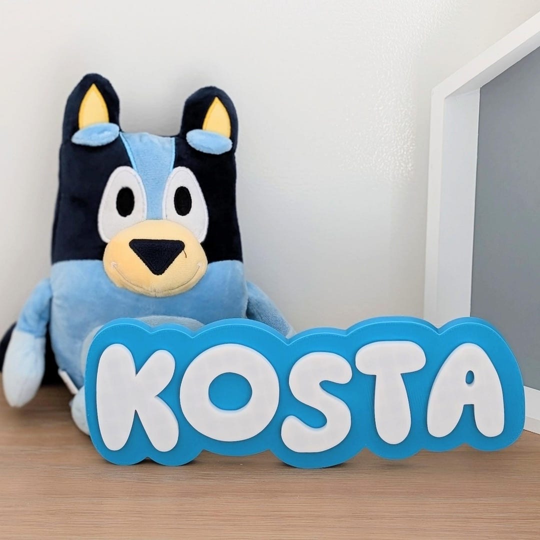 Bluey Name Sign Customised Personalised Great Gift Idea Non Toxic ...