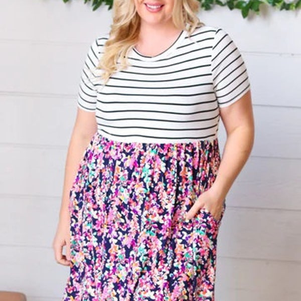 Two Color Dress - Etsy