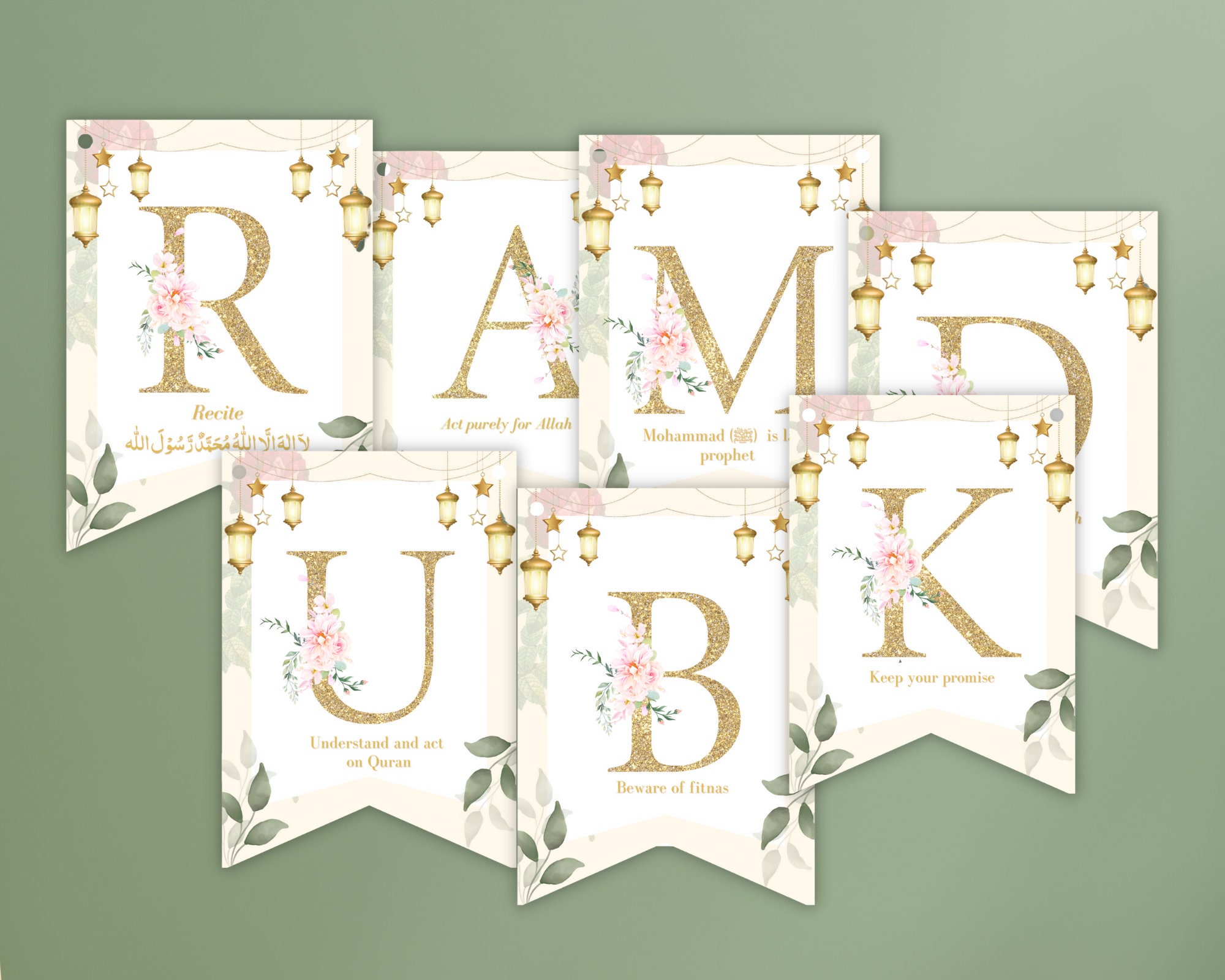 Ramadan Decorations, Printable Ramadan Banner, Digital Download ...