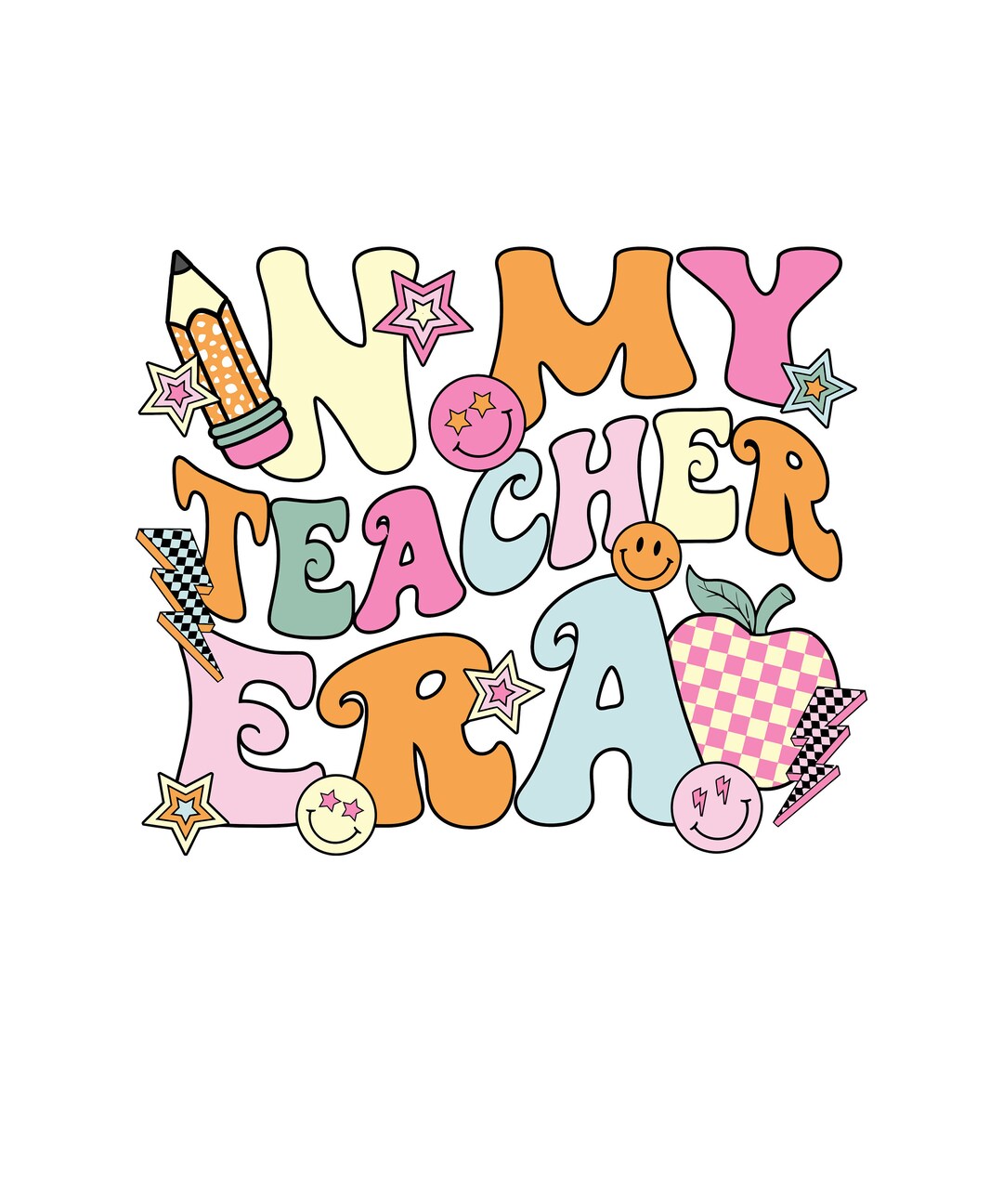 Teacher Png in My Teacher Era Png Retro Teacher Era Png - Etsy