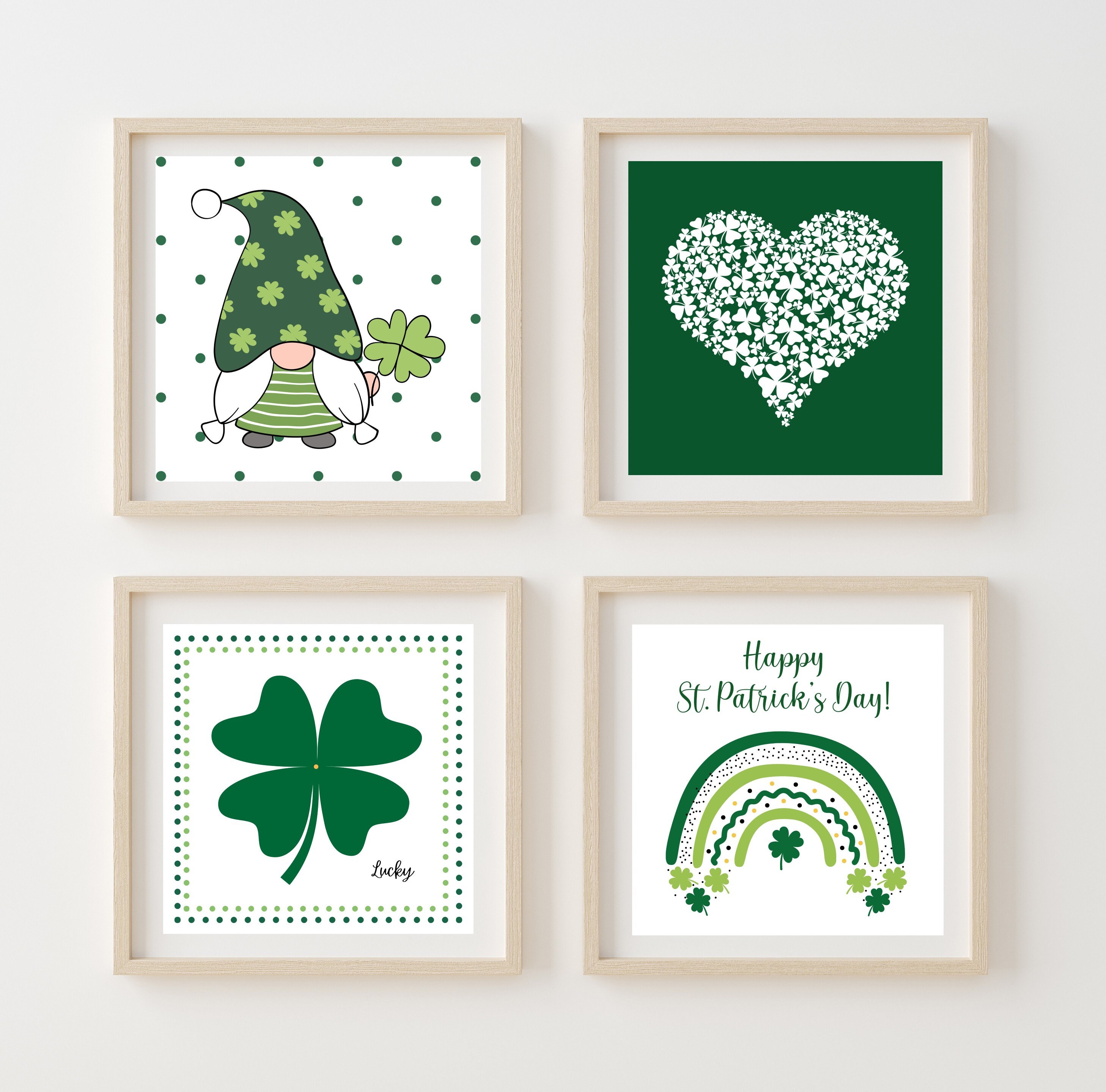 St. Patrick's Day Printable Bundle 4 Square St. Patrick's Day JPG & PDF ...