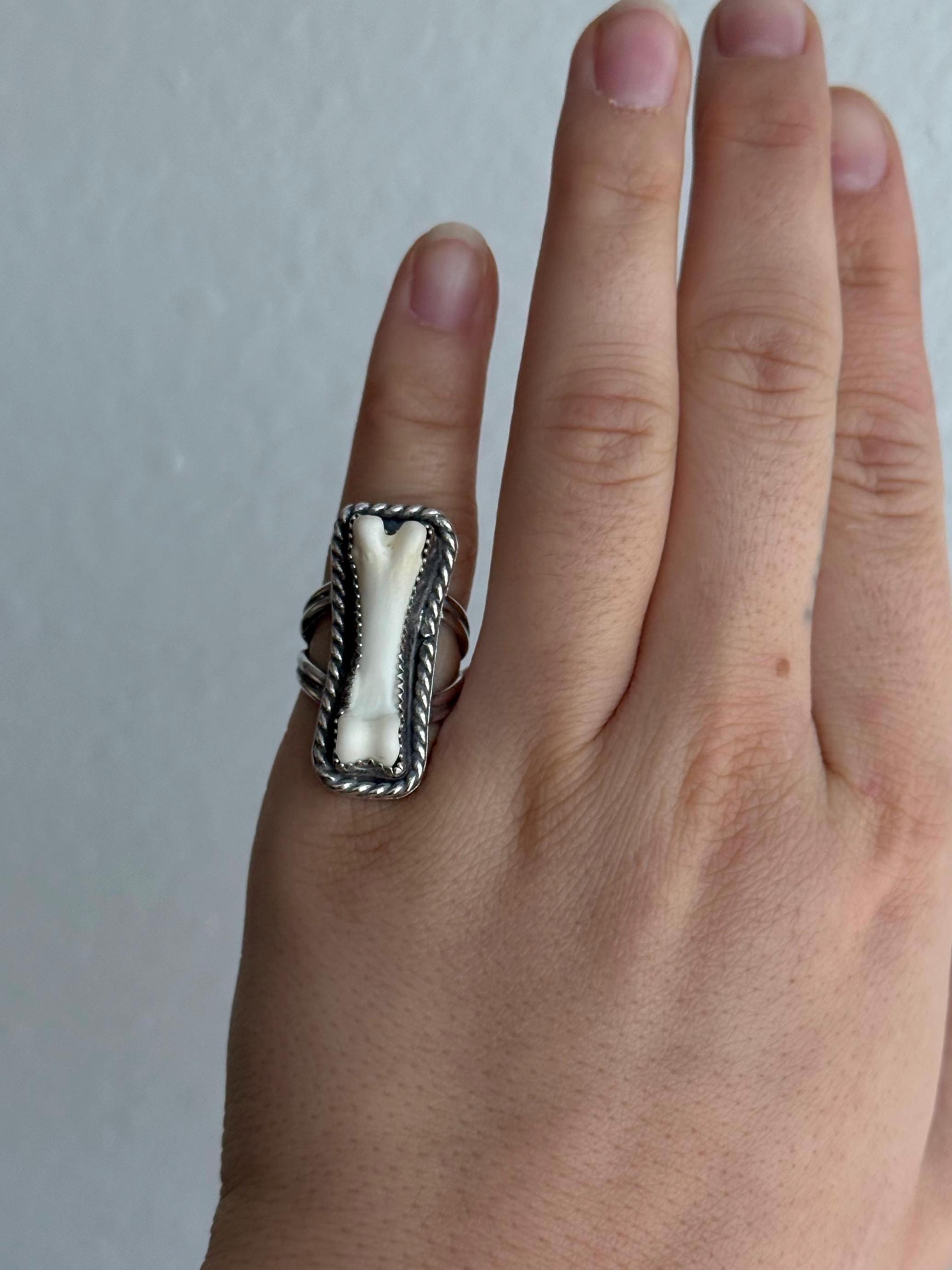 Coyote Bone Handmade Sterling Silver Ring - Etsy