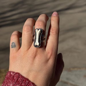 Coyote Bone Handmade Sterling Silver Ring - Etsy
