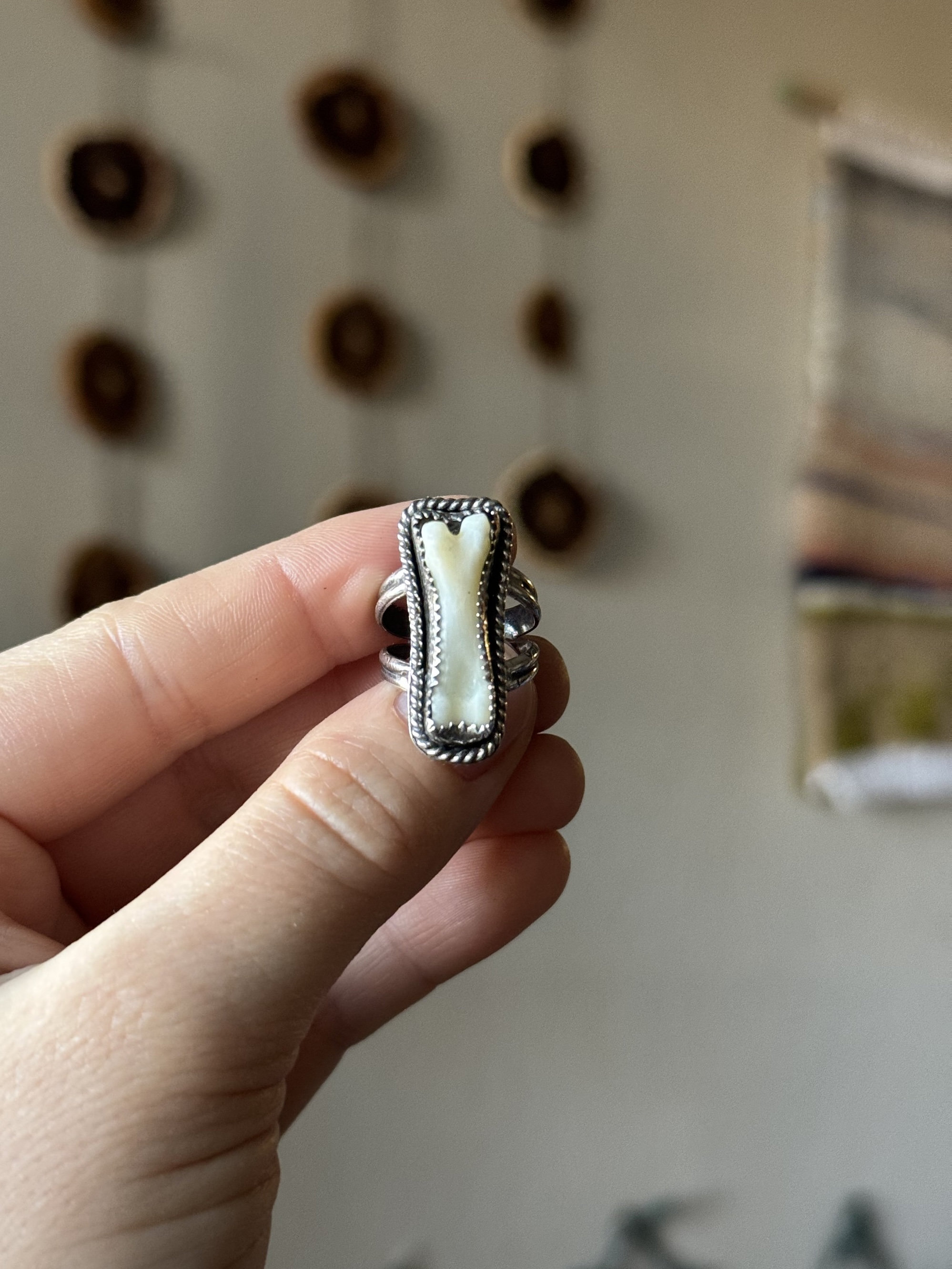 Coyote Bone Handmade Sterling Silver Ring - Etsy