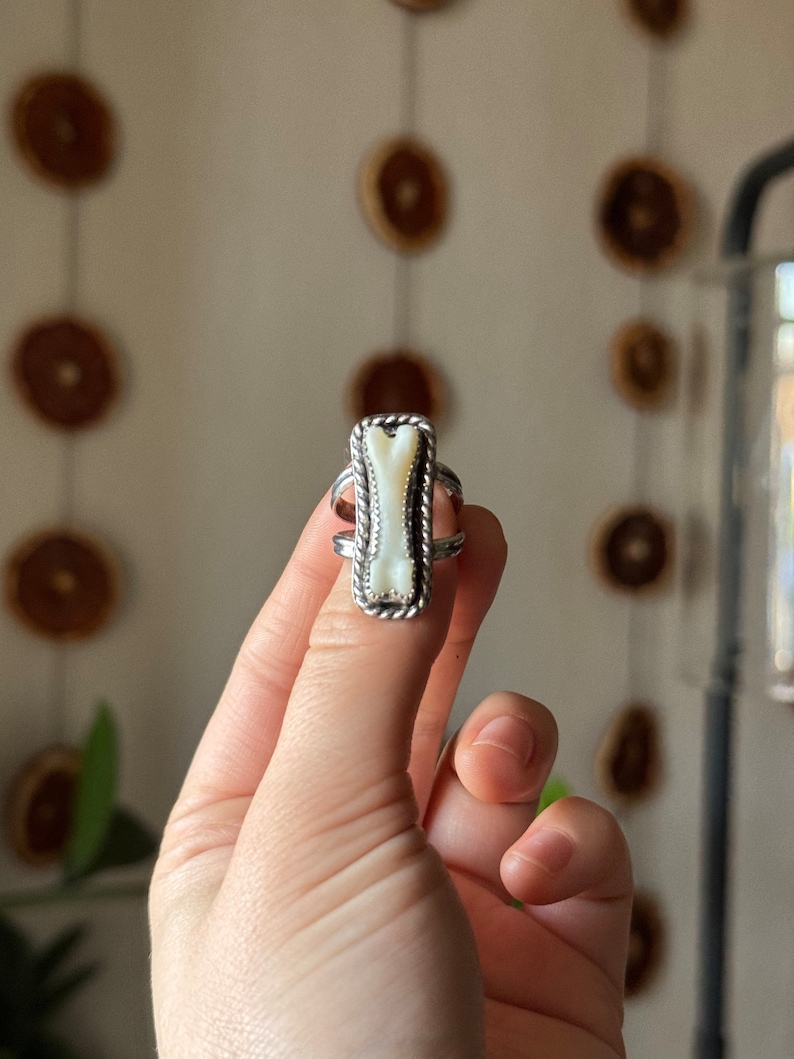 Coyote Bone Handmade Sterling Silver Ring - Etsy