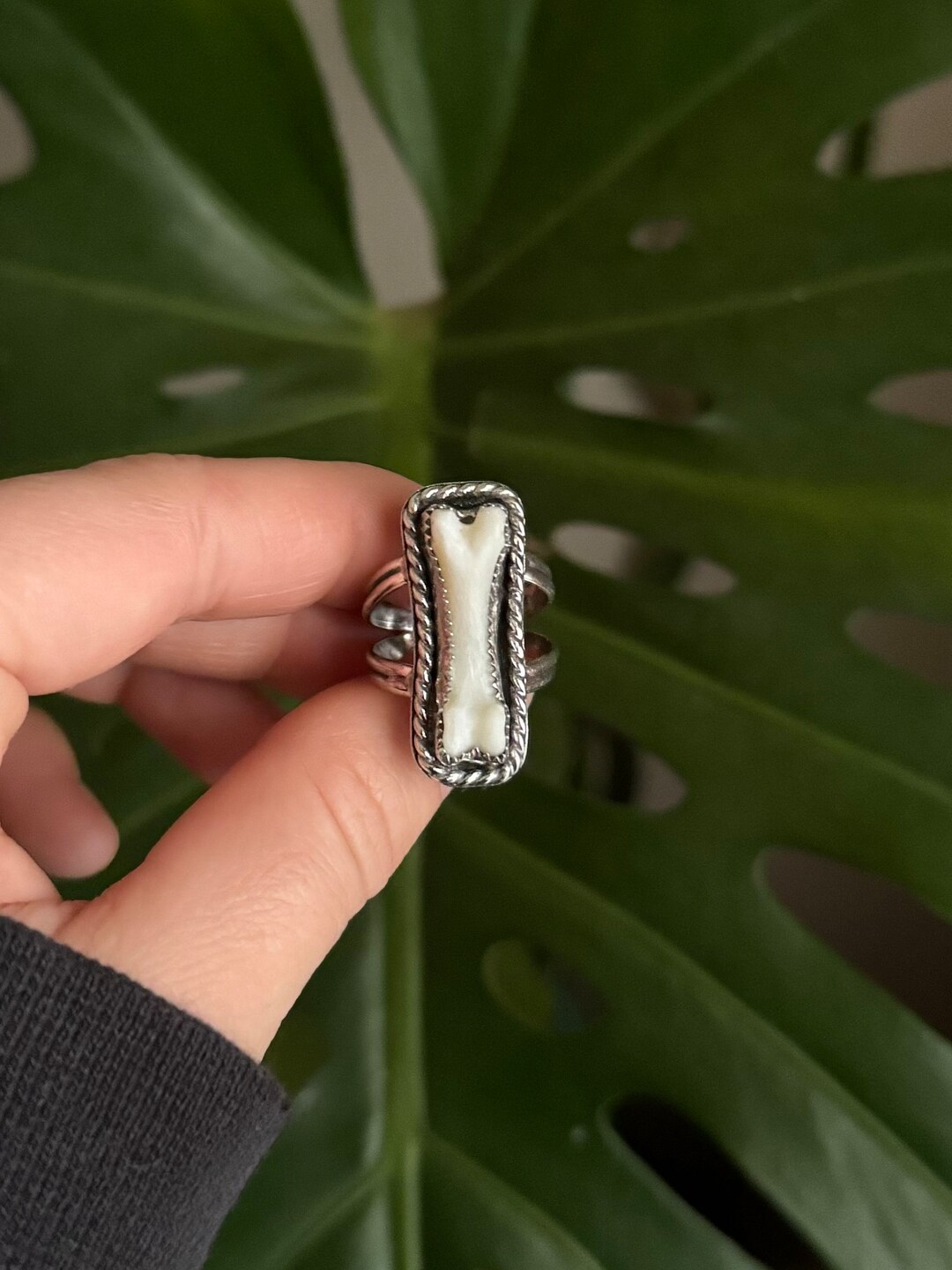 Coyote Bone Handmade Sterling Silver Ring - Etsy