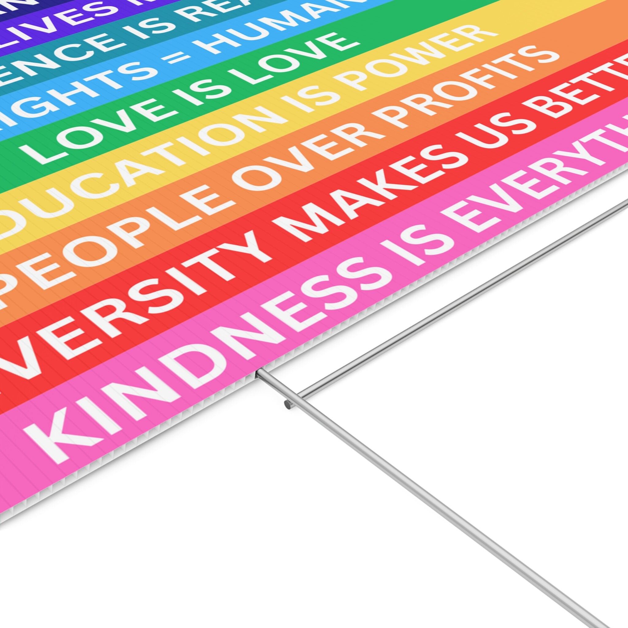 Human Rights in This House Yard Sign - Etsy