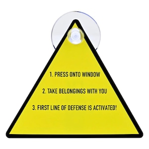 Anti Break-in Car Placard - Etsy