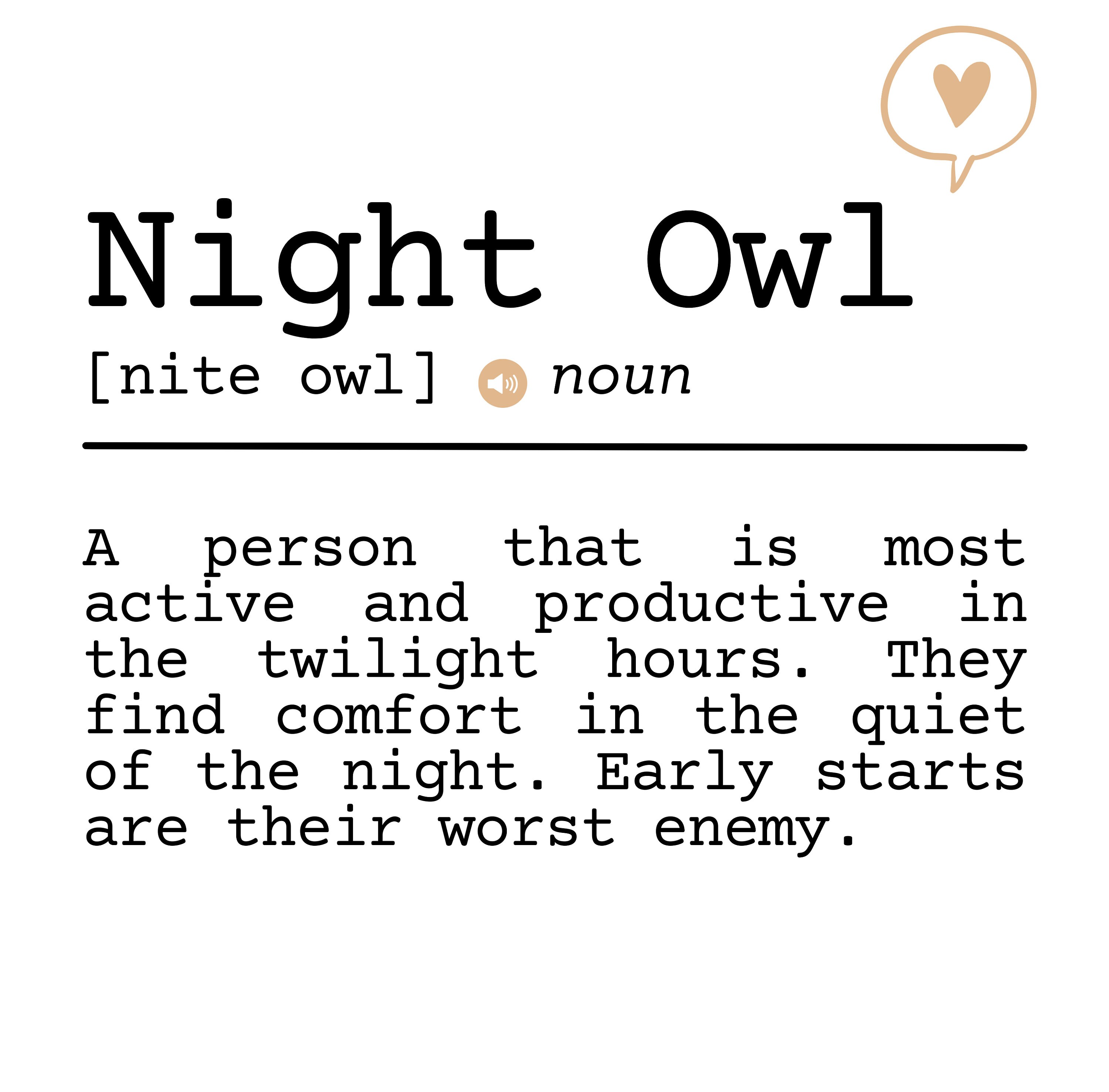 Night Owl Definition Mug Funny Gift - Etsy