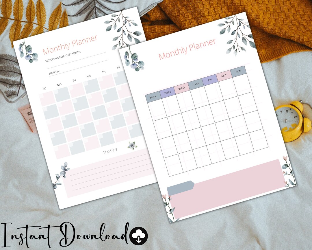 Watercolor Floral Monthly Planner 2023 Monthly Planner - Etsy