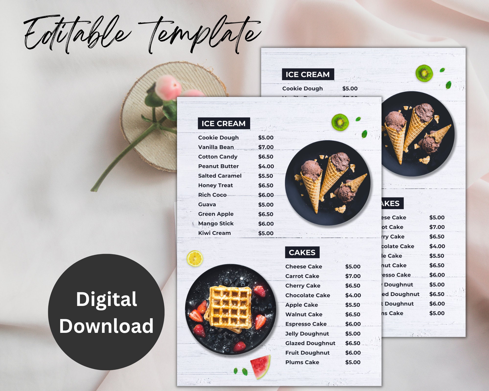 White Modern Restaurant Menu Template, Simple Restaurant Menu Templates ...