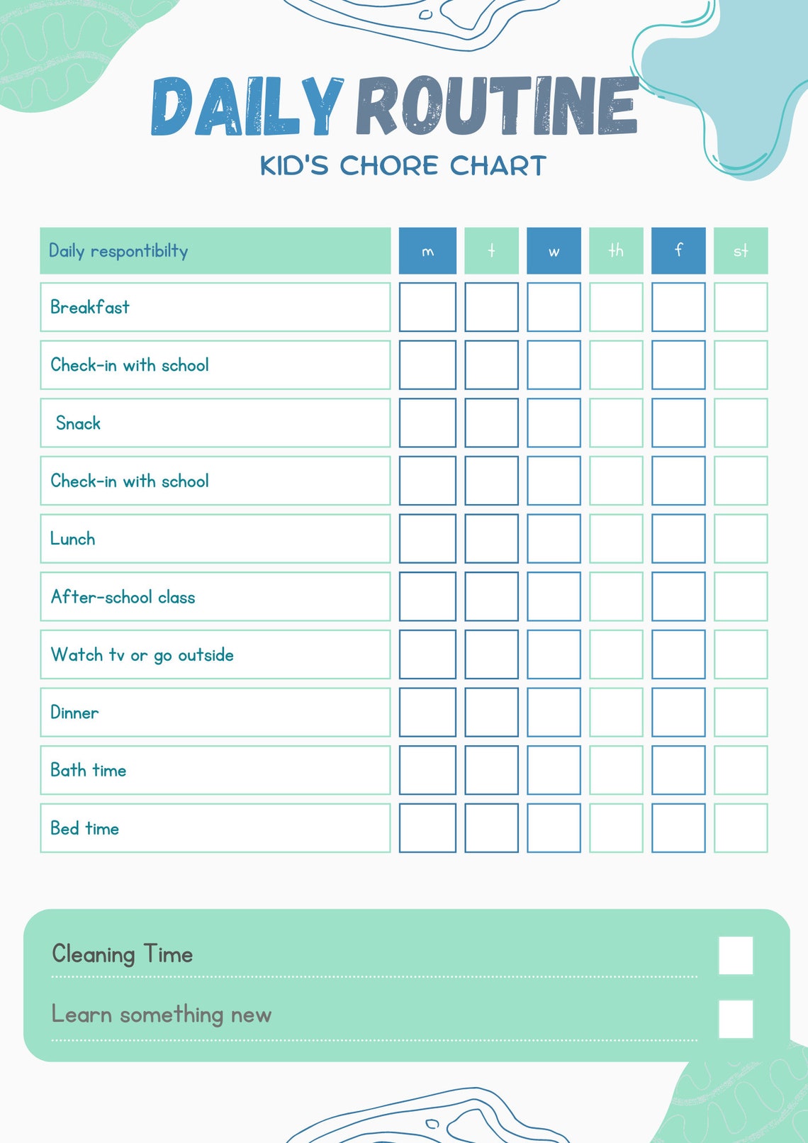 Chore Chart PRINTABLE Gamer Weekly CHORE Chart, PDF, Printable, Instant ...