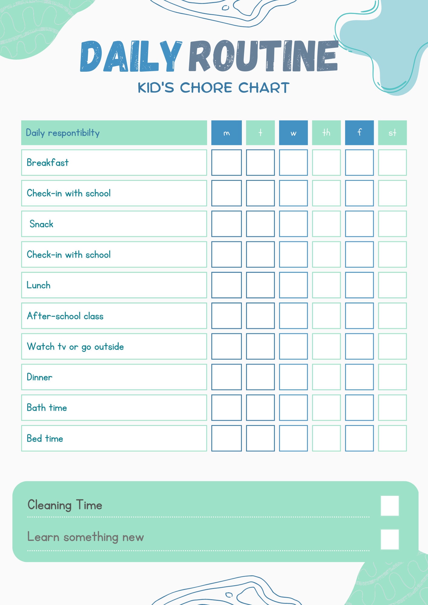 Chore Chart PRINTABLE Gamer Weekly CHORE Chart, PDF, Printable, Instant ...