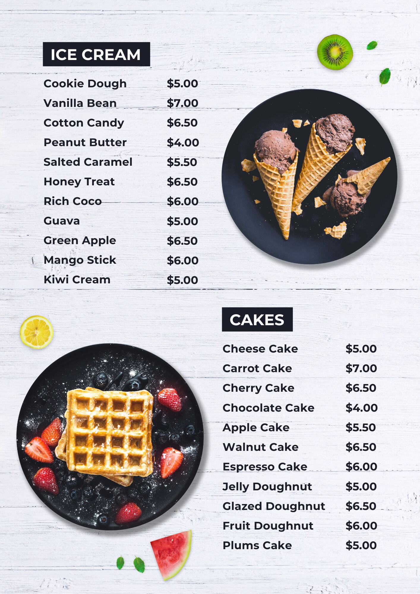 White Modern Restaurant Menu Template, Simple Restaurant Menu Templates ...