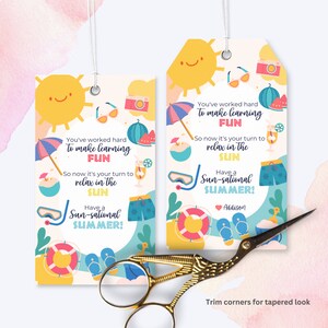 Teacher Appreciation Gift Tag, End of School Year, Have a Sun-sational ...
