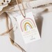Boho Rainbow Thank You Party Tags Editable Digital Template Instant ...