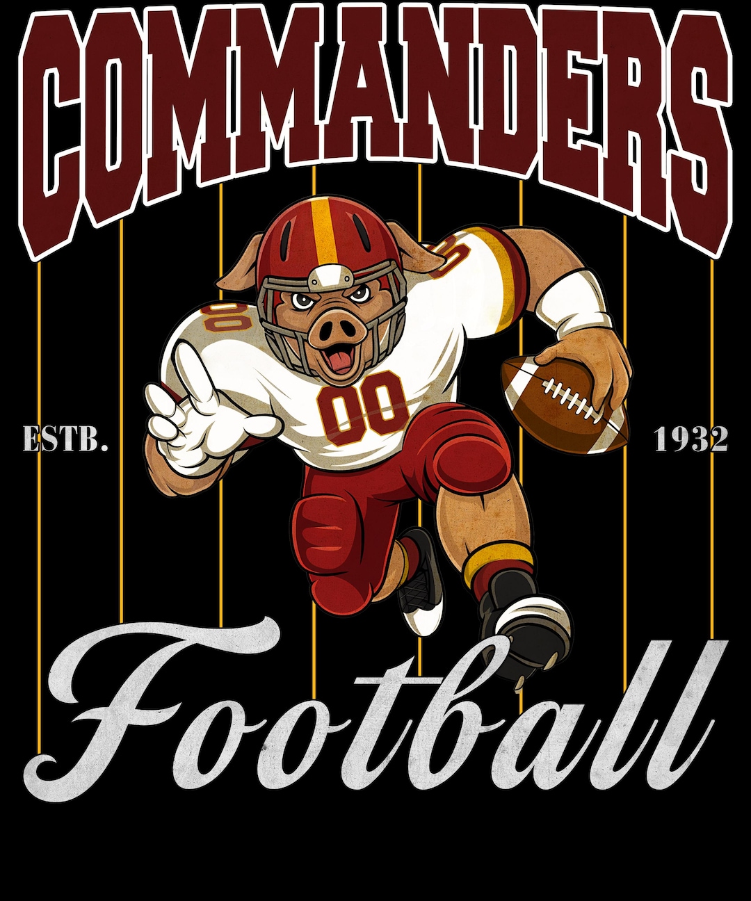 Vintage Washington Commanders Football Graphic File Digital Download - Etsy