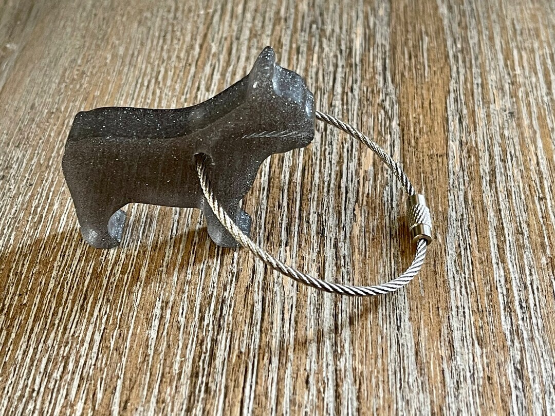 French Bulldog Epoxy Resin Keychain - Etsy