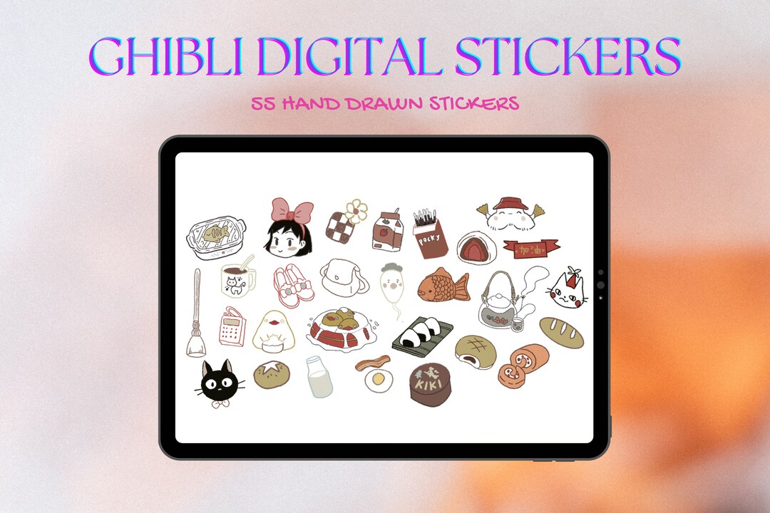 Studio Ghibli Digital Sticker Pack | Goodnotes Stickers | Hand Drawn ...