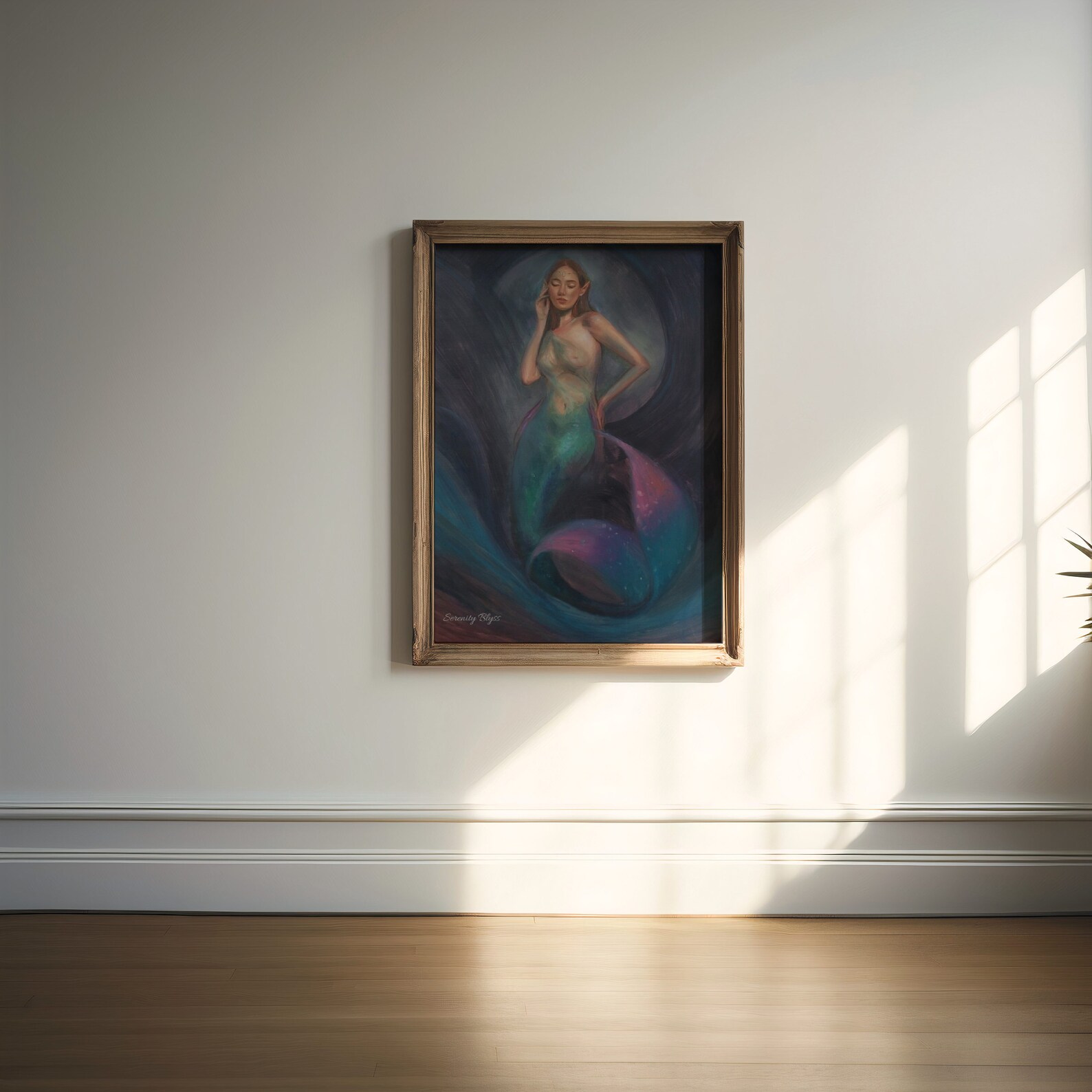 Mermaid Wall Art Oil Painting Figurative Feminine Artwork Aesthetic ...