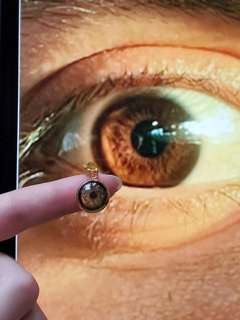 Custom Hand Painted Eye Pendant Necklace - Etsy