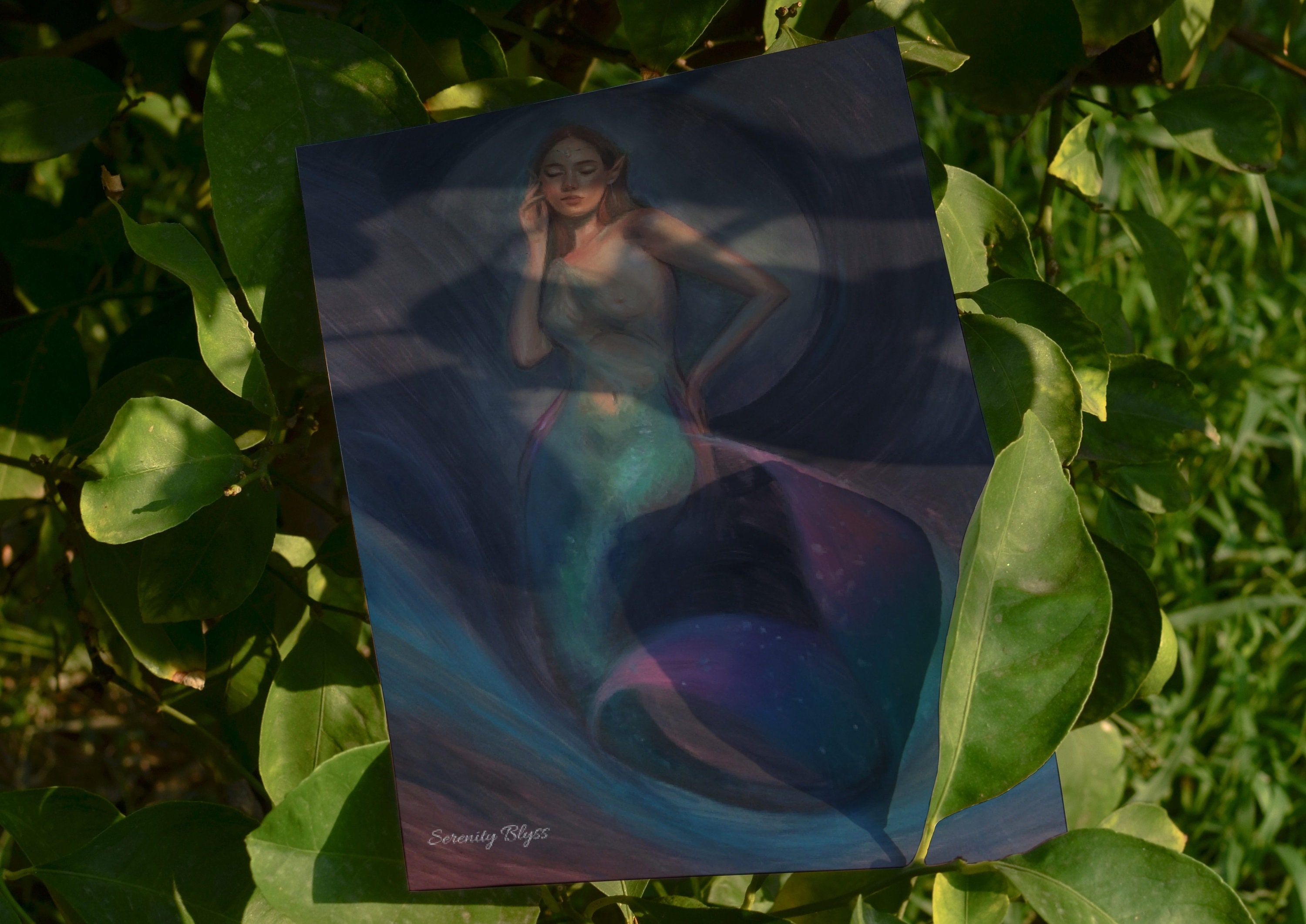 Mermaid Wall Art Oil Painting Figurative Feminine Artwork Aesthetic ...