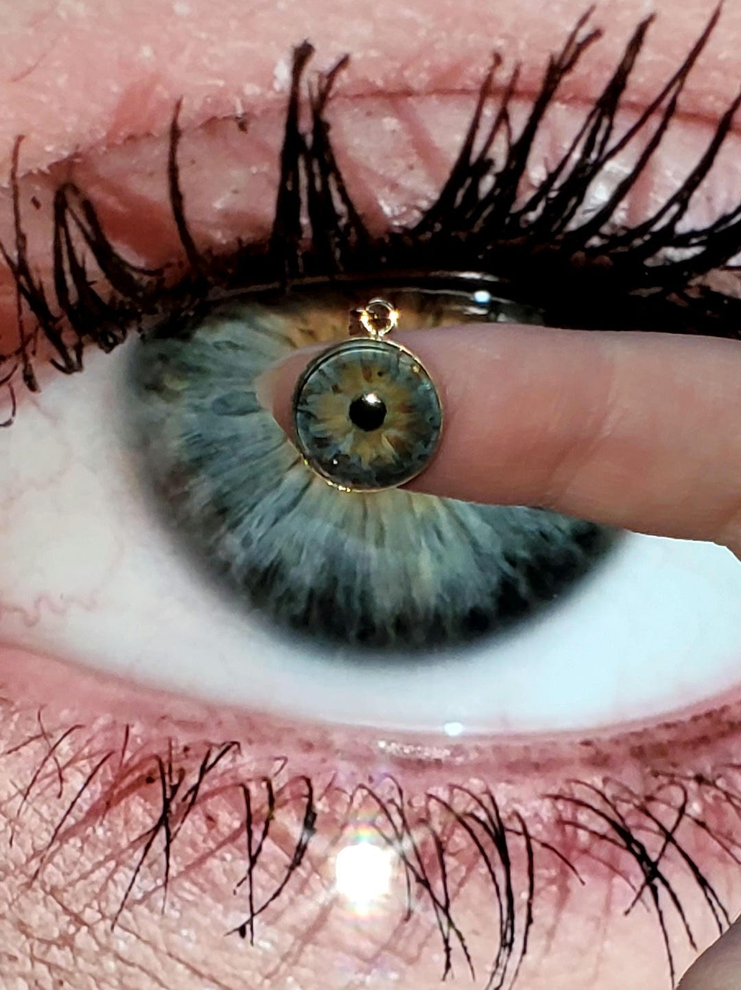 Custom Gold Filled Hand Painted Eye Pendant Necklace - Etsy