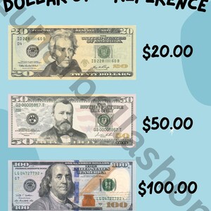 Teacher's MONEY Reference Sheets - Etsy